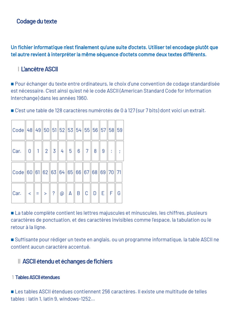 Codage Du Texte | PDF