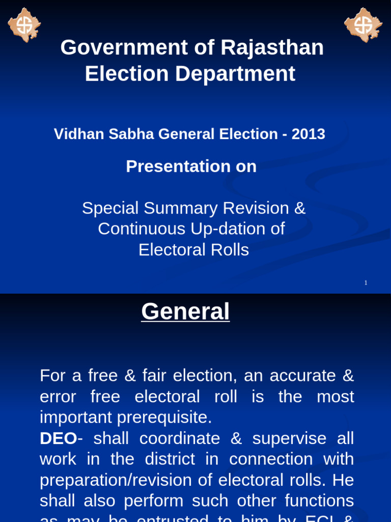 Presentation of Electoral Rolls | PDF