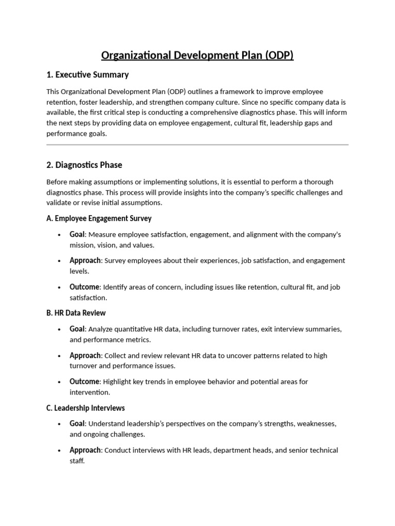 Organizational Development Plan (Final) | PDF