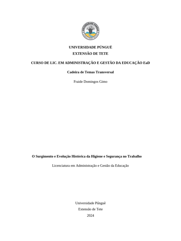 Fraide Domingos Gimo TT | PDF