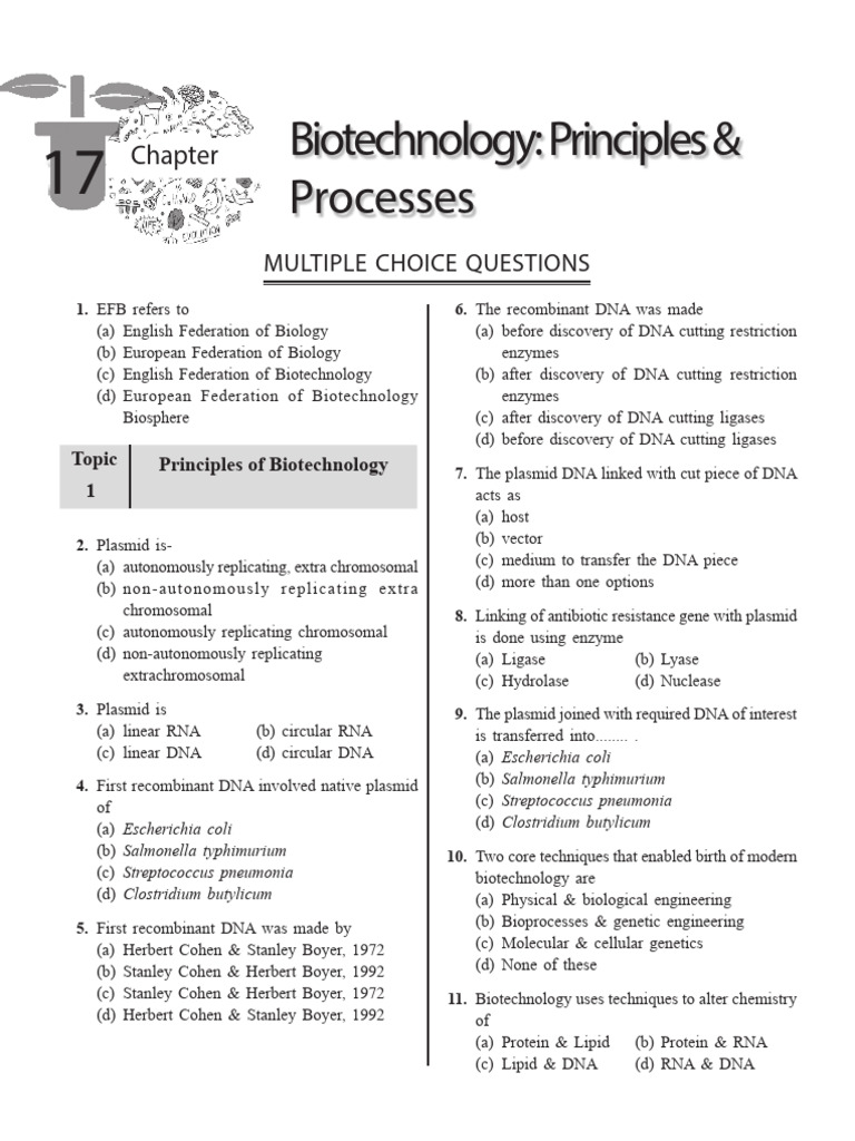 Biotechnology Principles and Process | PDF