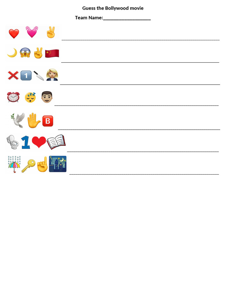 Guess the Emojis | PDF