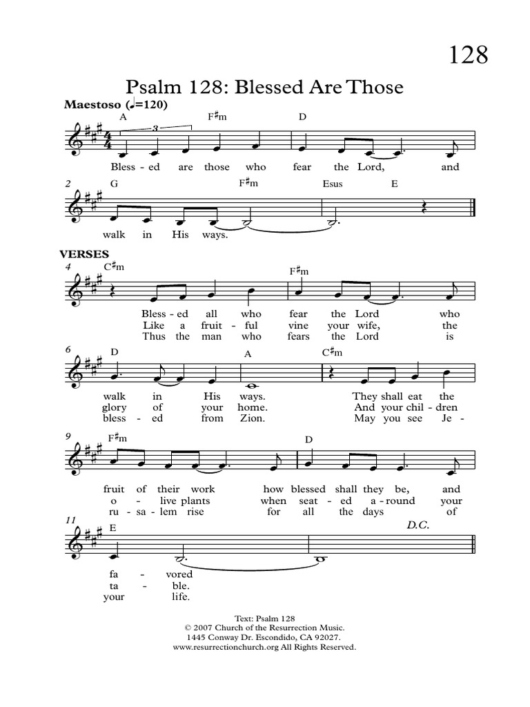 128 Psalm 128 - Full Score | PDF