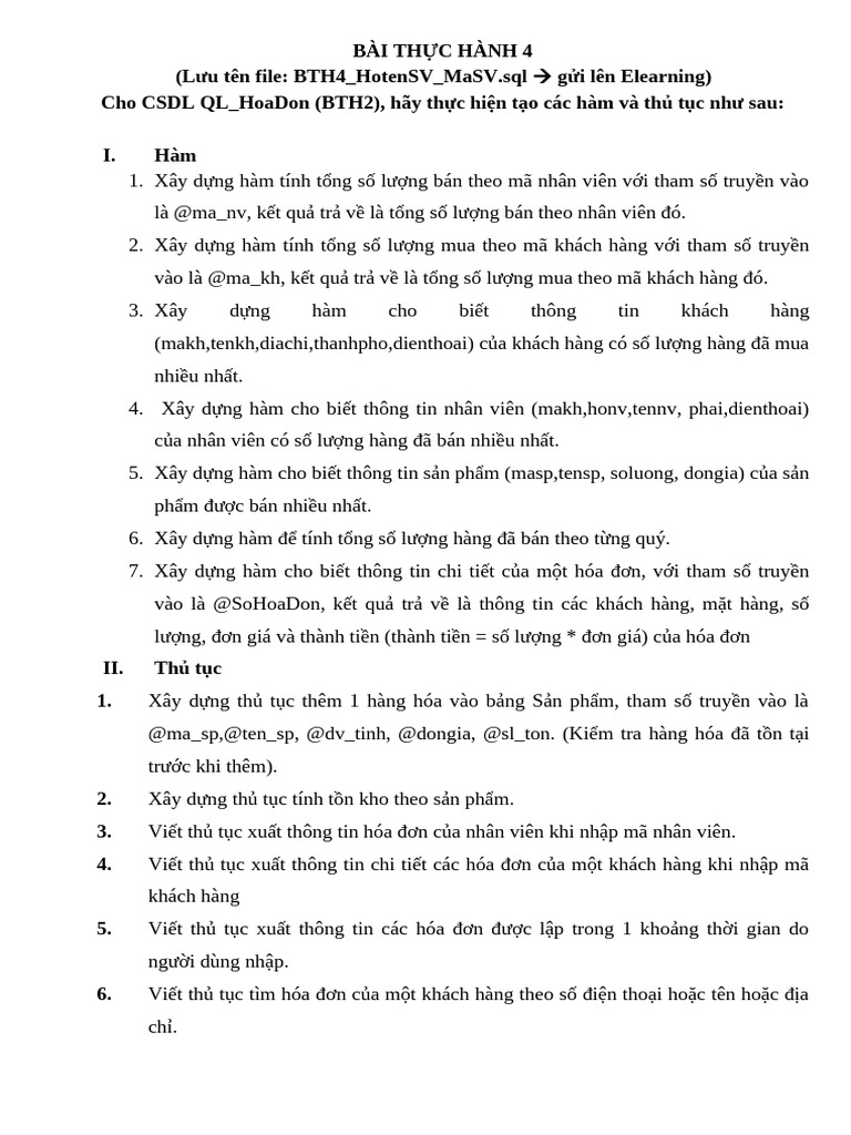 Bai Thuc Hanh So 4 | PDF