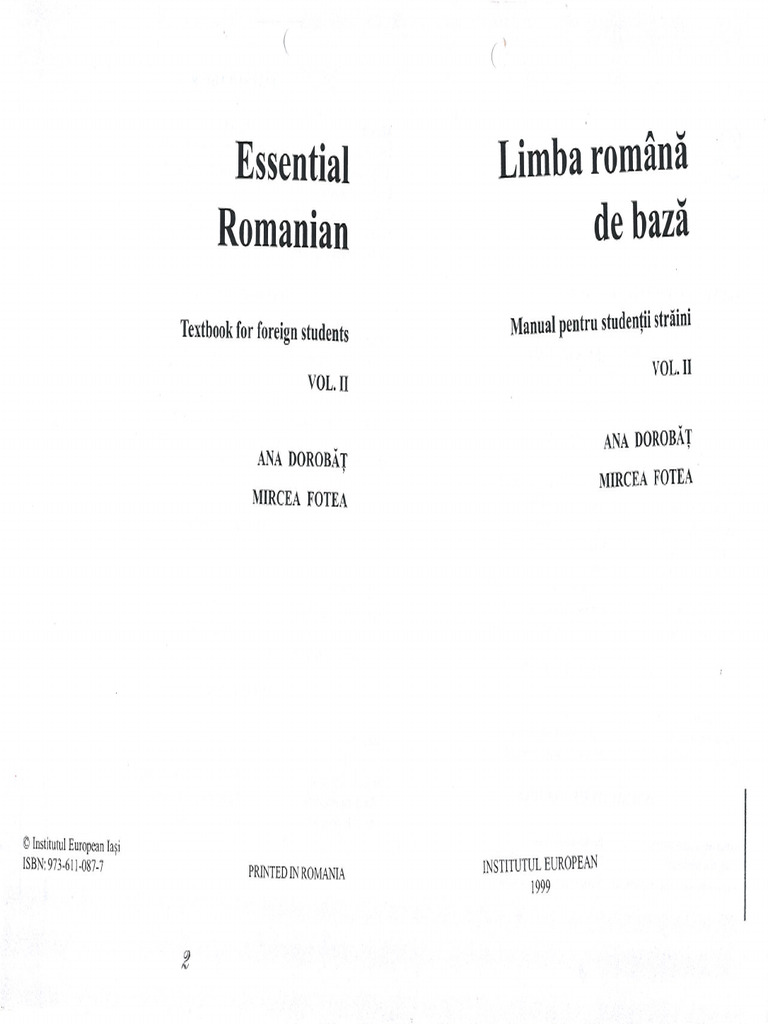 Romana de Baza 2 | PDF