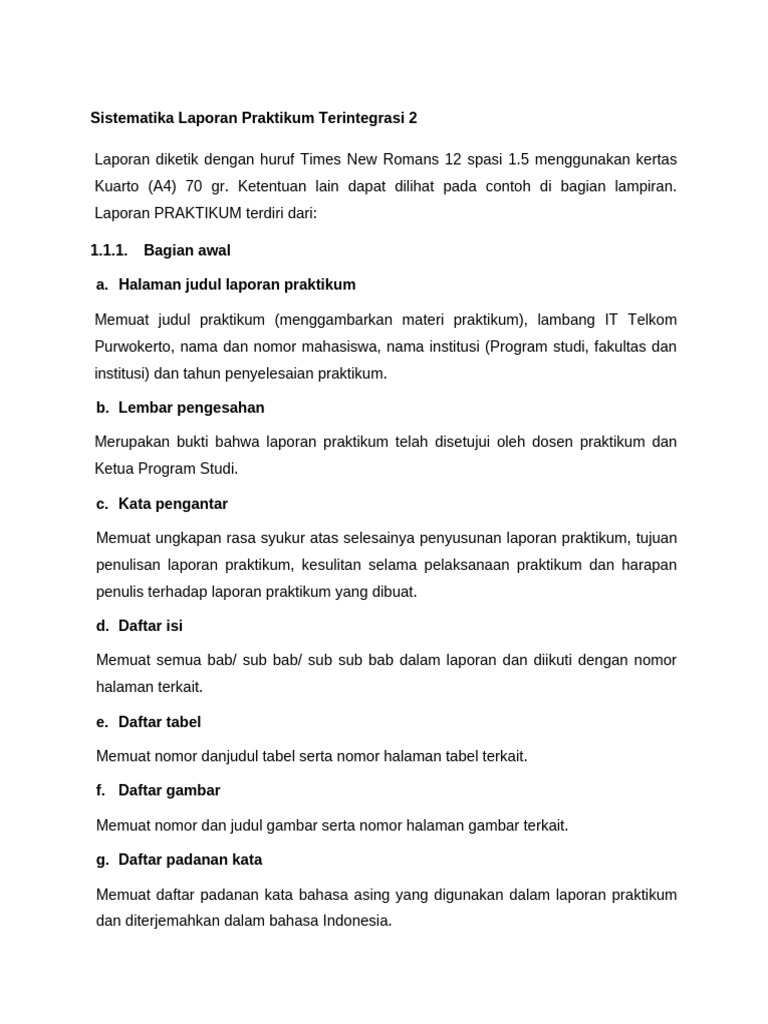 Panduan Penulisan Laporan | PDF