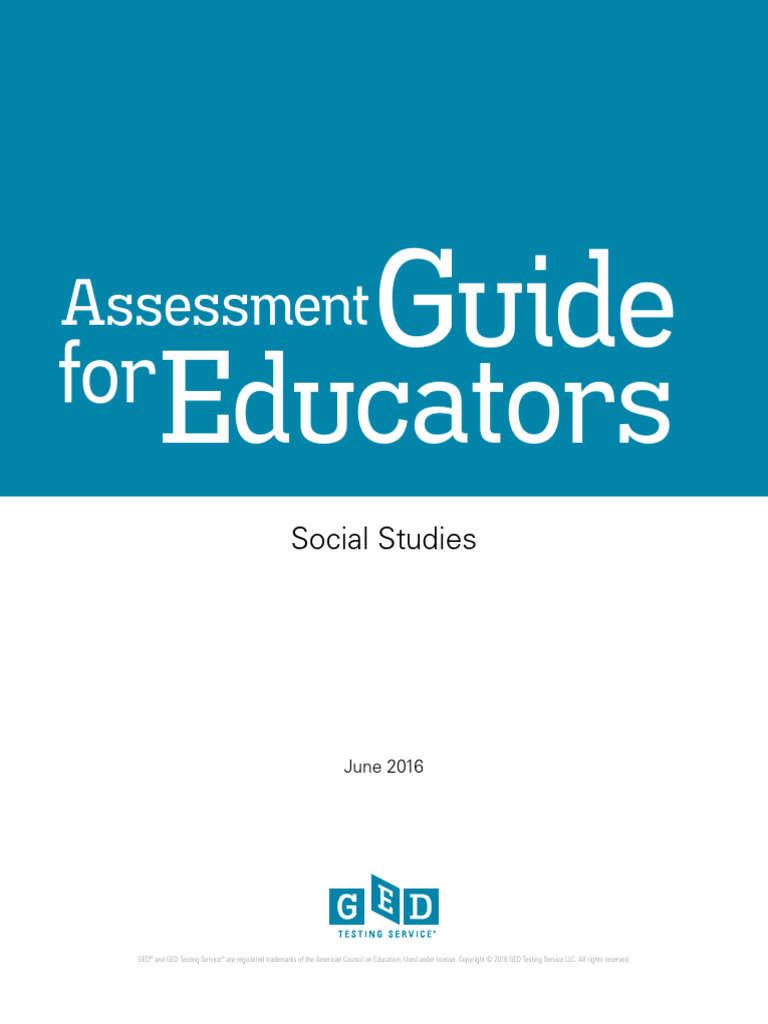 Assessment Guide For Educators Social Studies | PDF