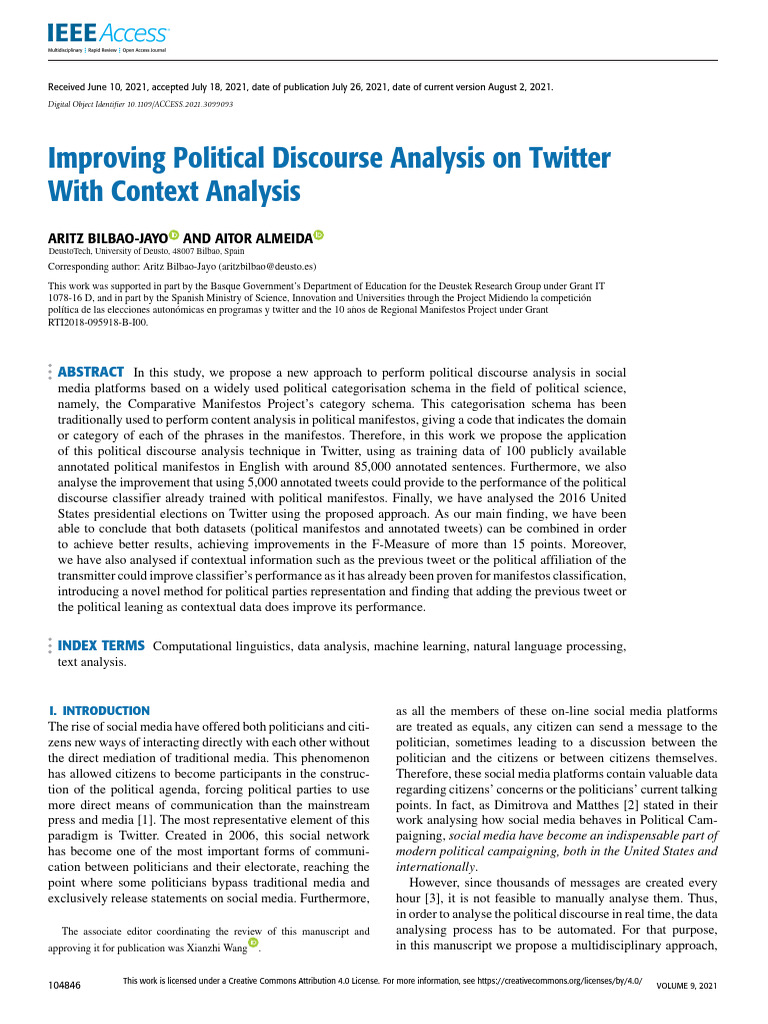 Improving Political Discourse Analysis On Twitter With Context Analysis ...