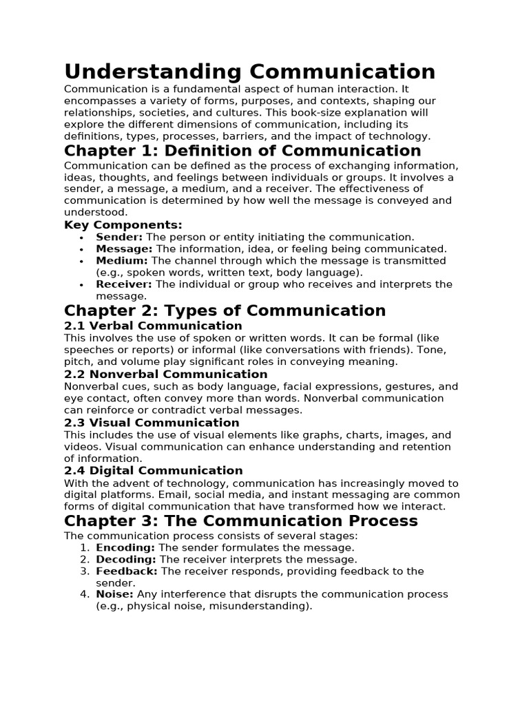 Understanding Communication | PDF