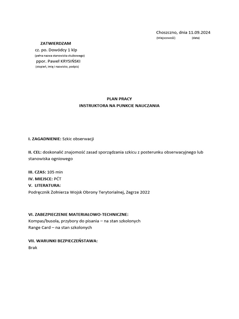 PP - Szkic Obserwacji | PDF