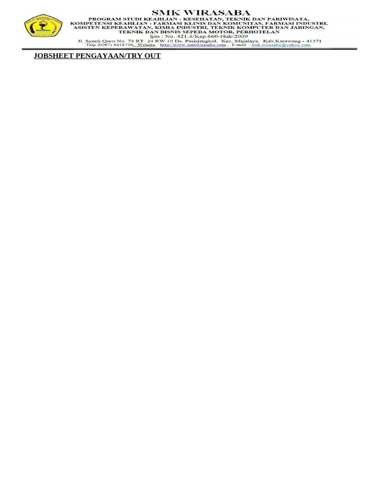 Jobsheet UKK 2022 | PDF