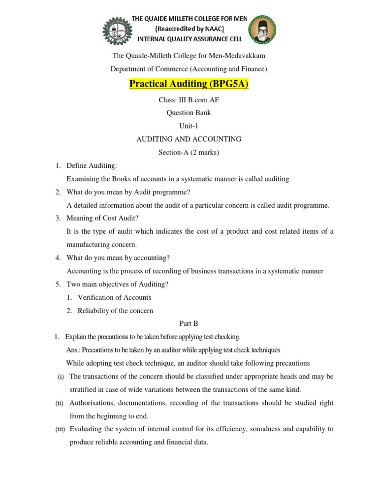Practical Auditing | PDF
