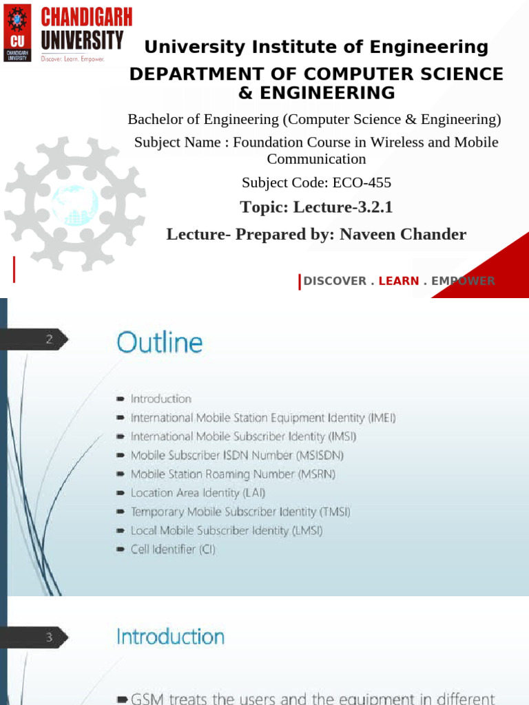 University Institute of Engineering Department of Computer Science & Engineering | PDF