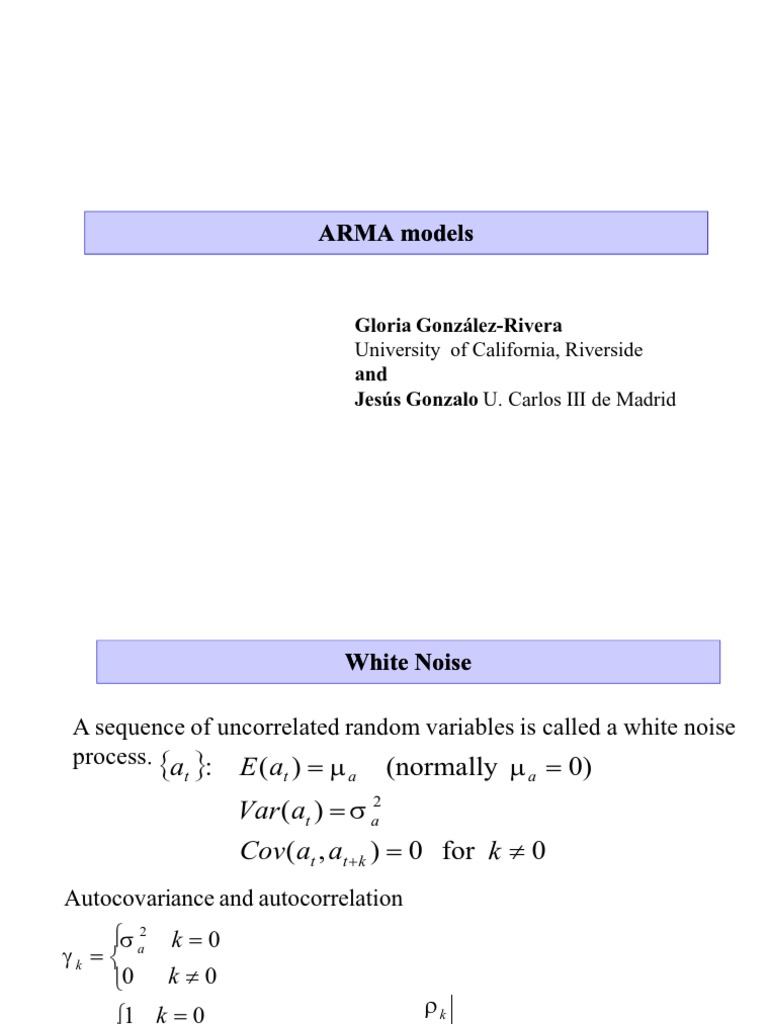 Arma Model | PDF