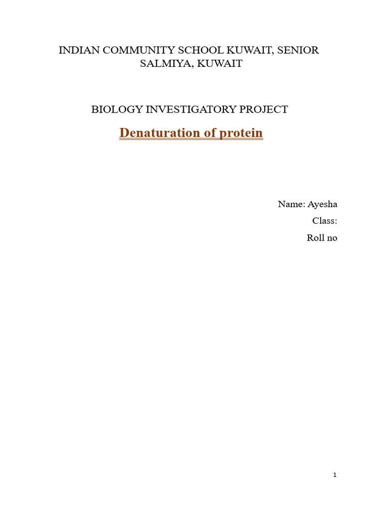 Bio Invs Proj | PDF