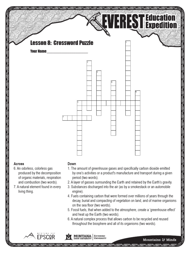 Worksheet Lesson8Crossword | PDF