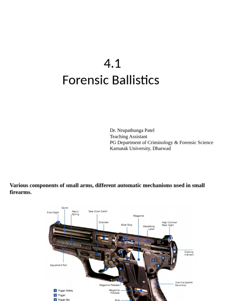 4.1 Forensic Ballistics | PDF