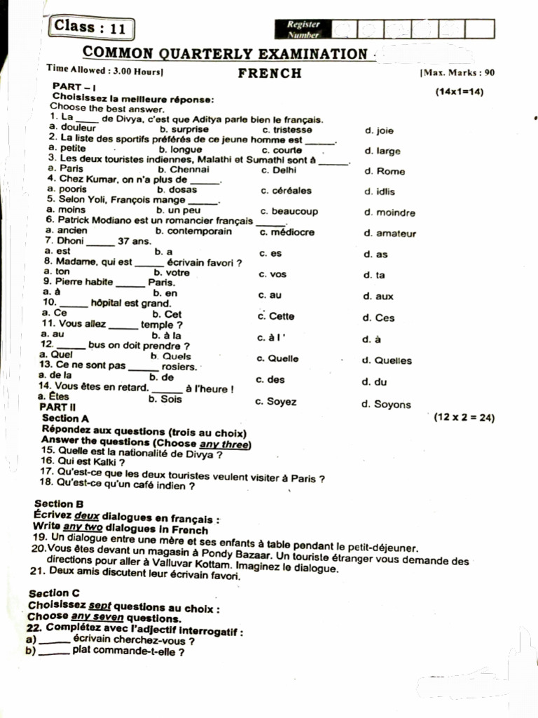 XI Common Qtrly FR | PDF