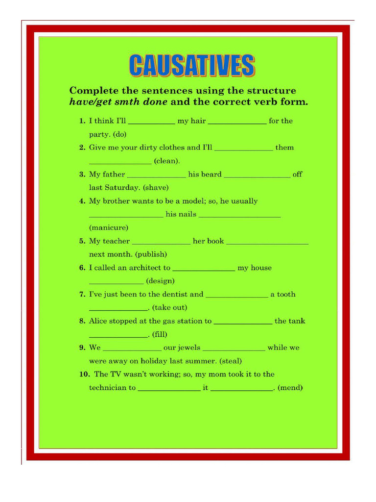 Causatives | PDF