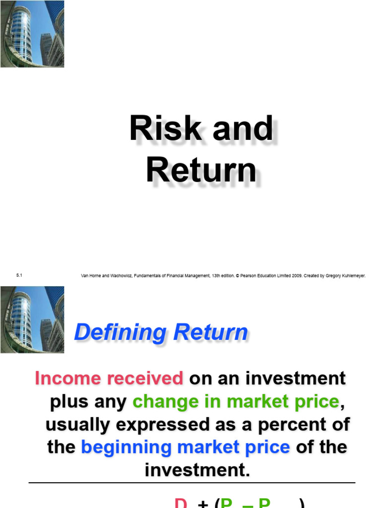 RIsk & Rate of Return | PDF