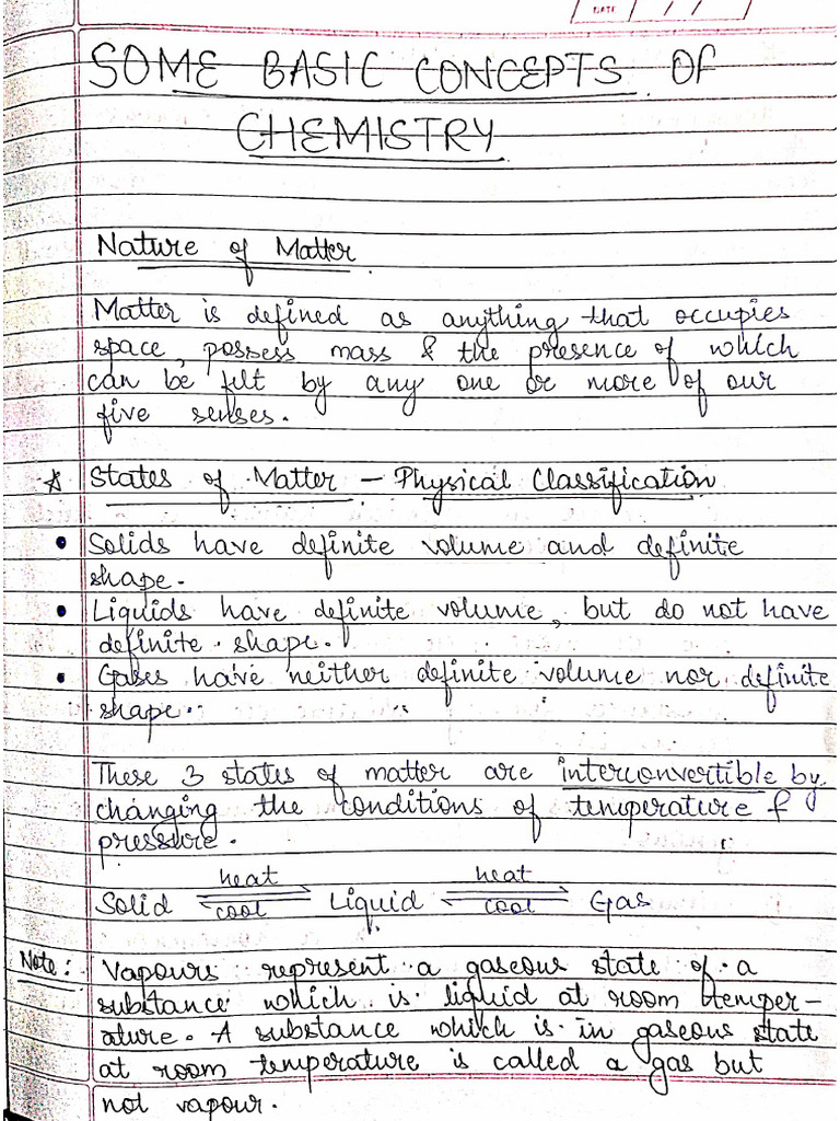 Chem CH.1 Notes | PDF