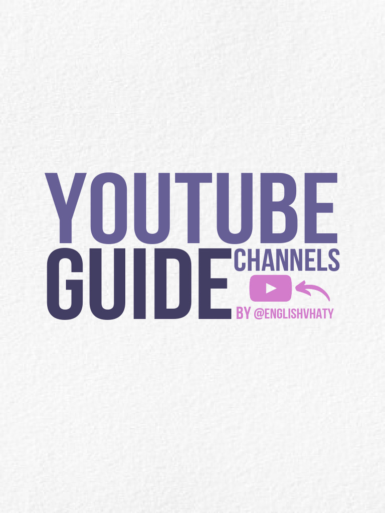 YouTube Channels Guide @englishvhaty | PDF