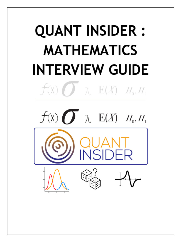 Quant Insider _ Mathematics Interview Guide | PDF