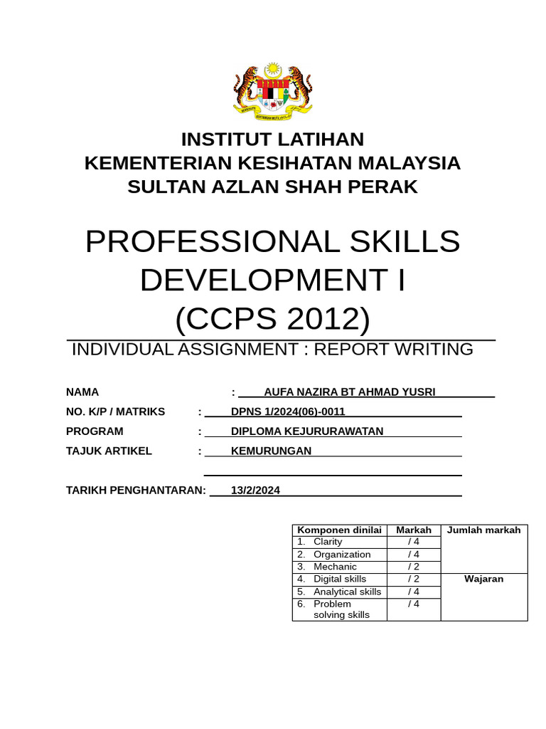 CCPS 2012 Report Writing | PDF