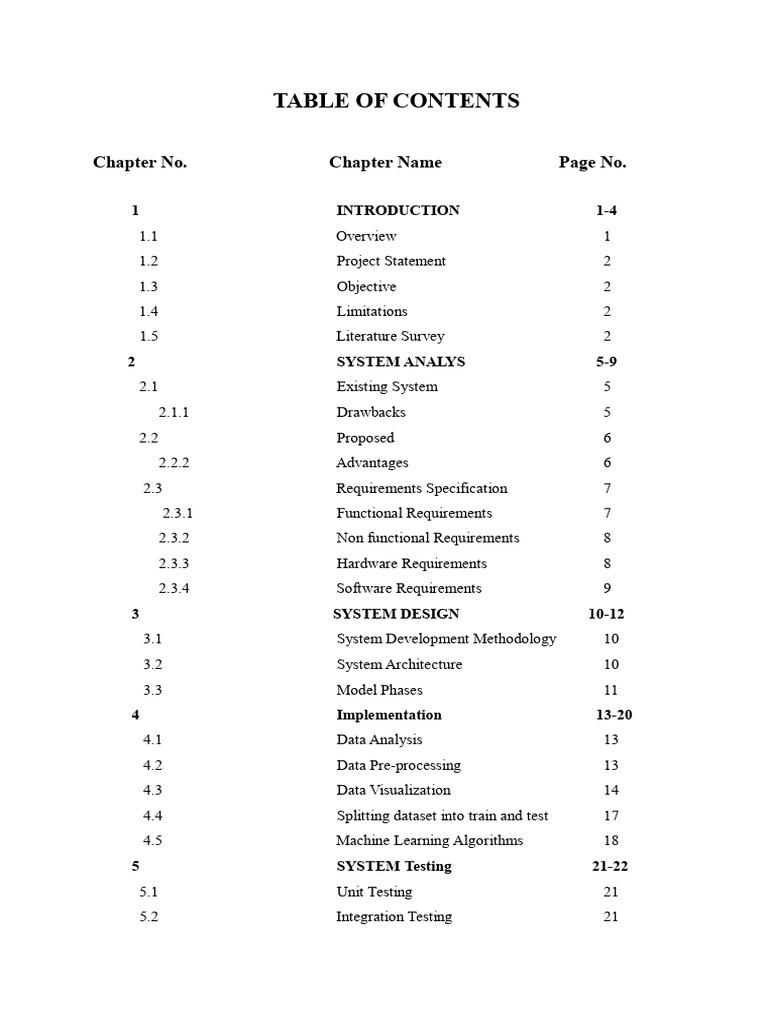 TABLE OF CONTENTS1 6th sem mini project | PDF