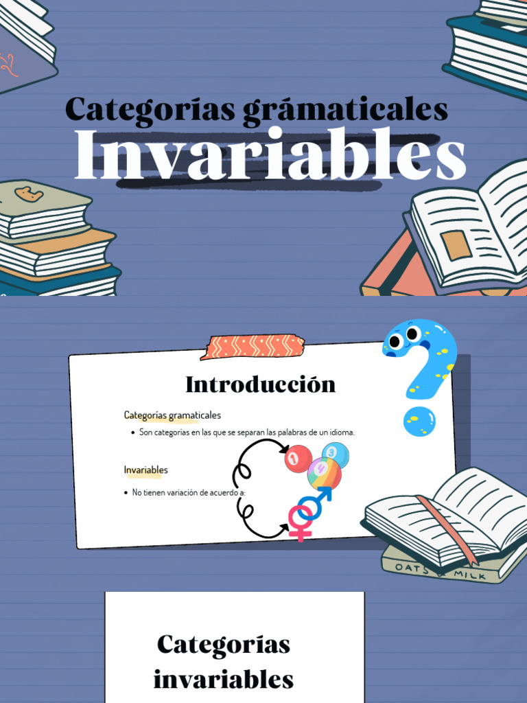 CATEGORÍAS GRAMATICALES INVARIABLES | PDF