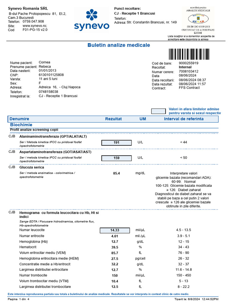 (E (B (Mstesg) : Buletin Analize Medicale | PDF