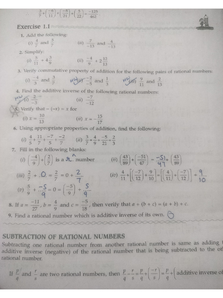 chapter 1 rational number | PDF