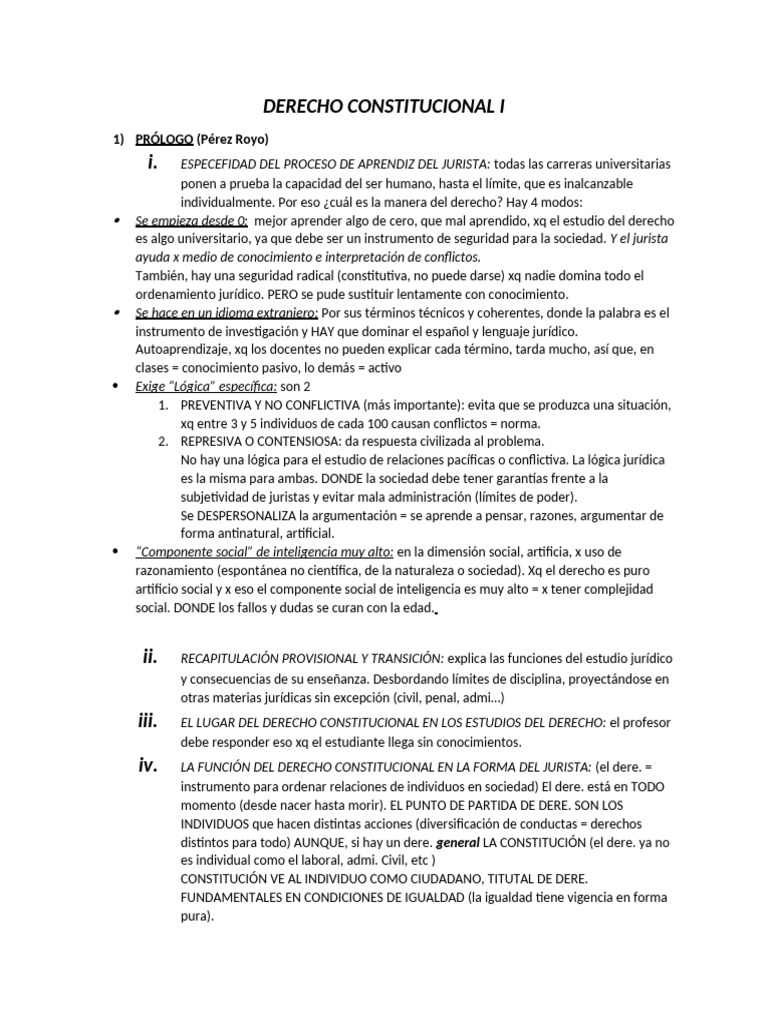 Derecho Constitucional I | PDF