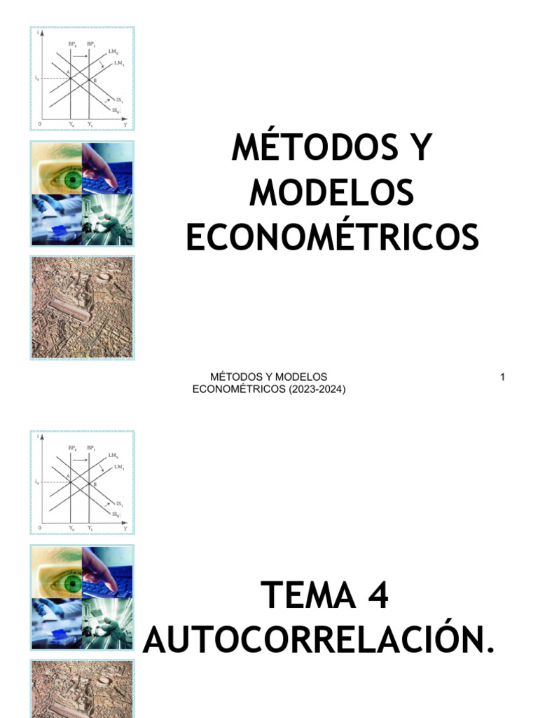 TEMA 4 AUTOCORRELACIÓN 2023-2024 PARTE I y II | PDF | Econometría | Modelo autorregresivo