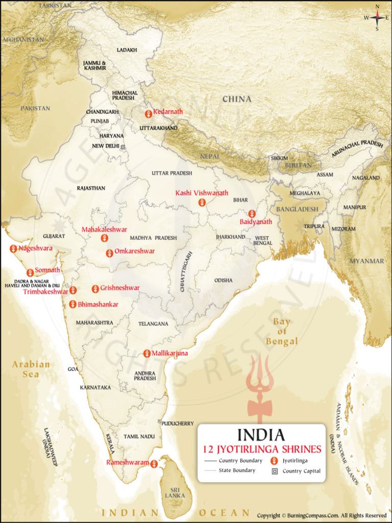 12 Jyotirlinga Map | PDF
