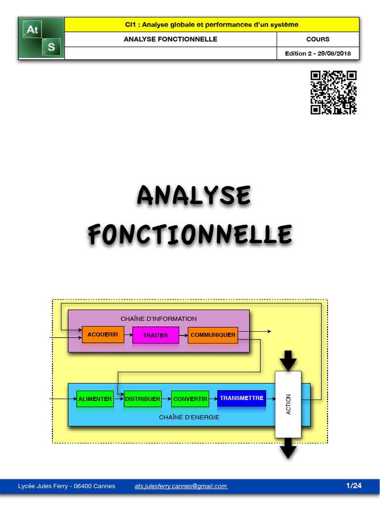 Analyse Fonctionnelle Cours | PDF