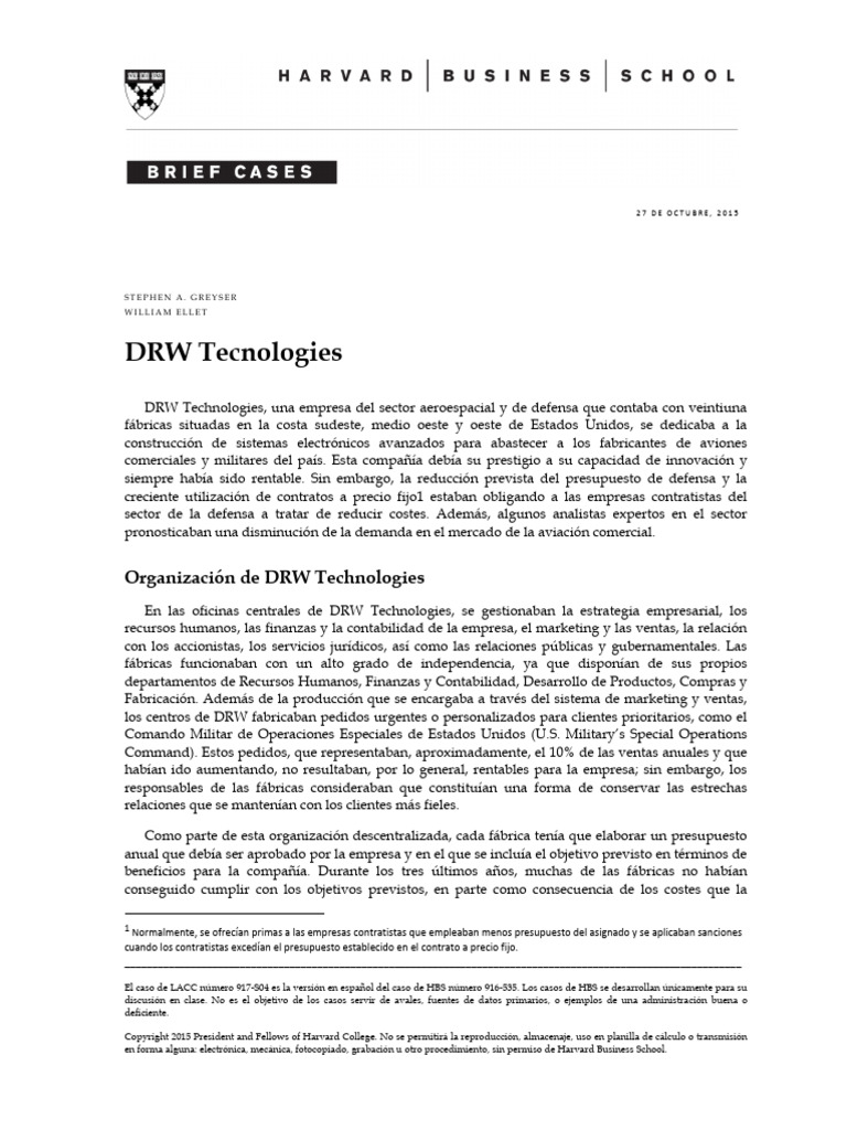 Caso Semana 2 - DRW Tecnologies | PDF