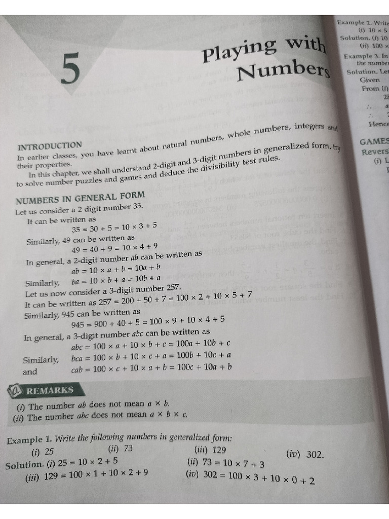 CH 5 Playing With Number | PDF