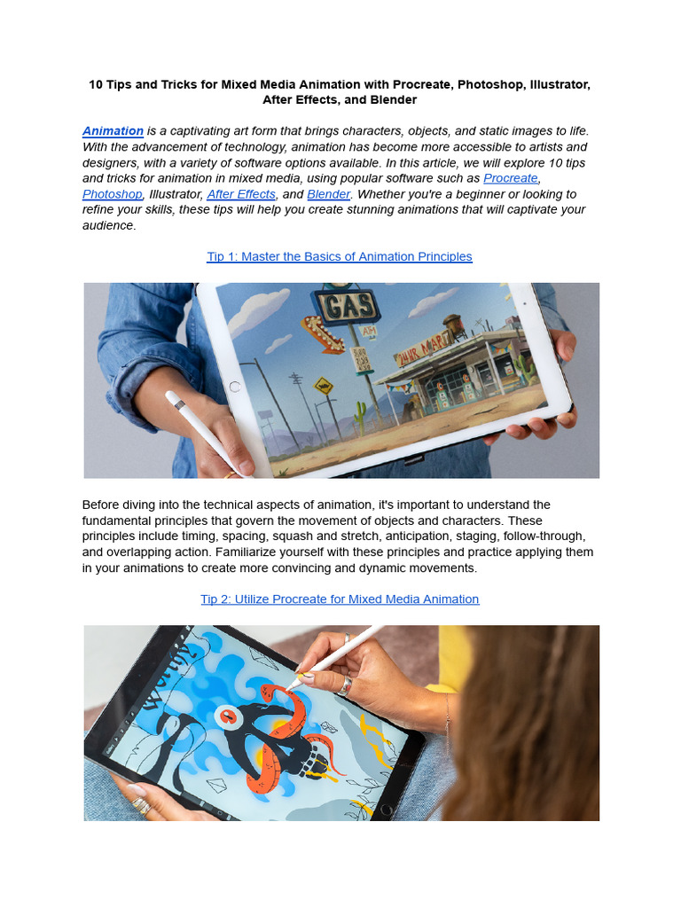 10 Tips and Tricks For Mixed Media Animation With Procreate, Photoshop ...