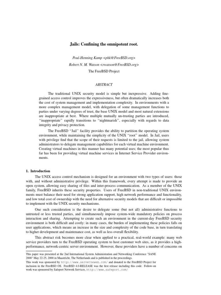 Jails-Confining The Omnipotent Root | PDF
