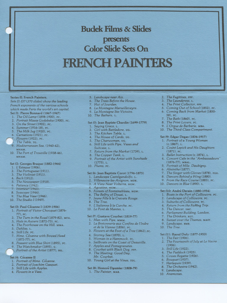 French Painters slide set | PDF