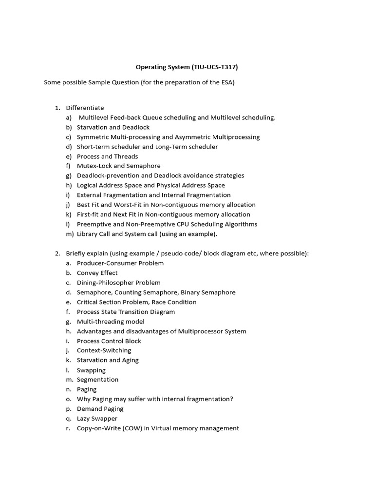 OS_Sample_Questions | PDF