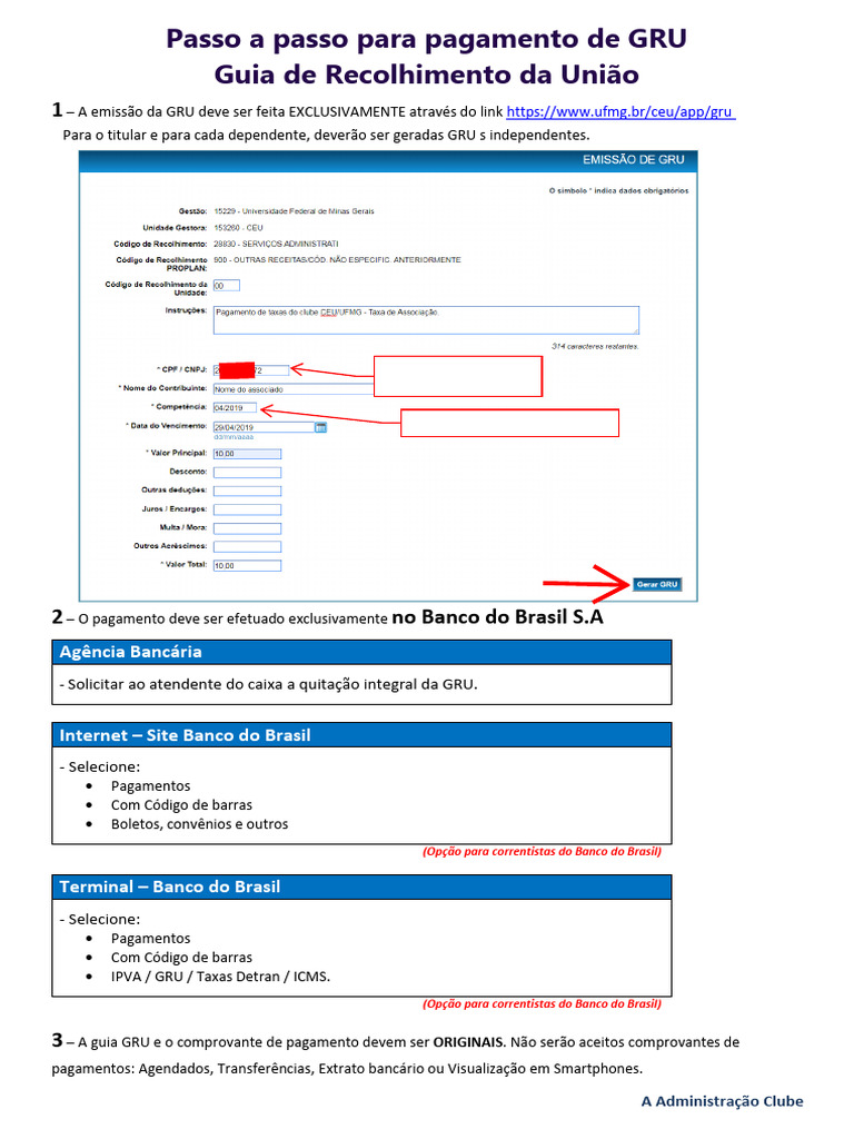 Pagamento Taxas Ceu Gru | PDF