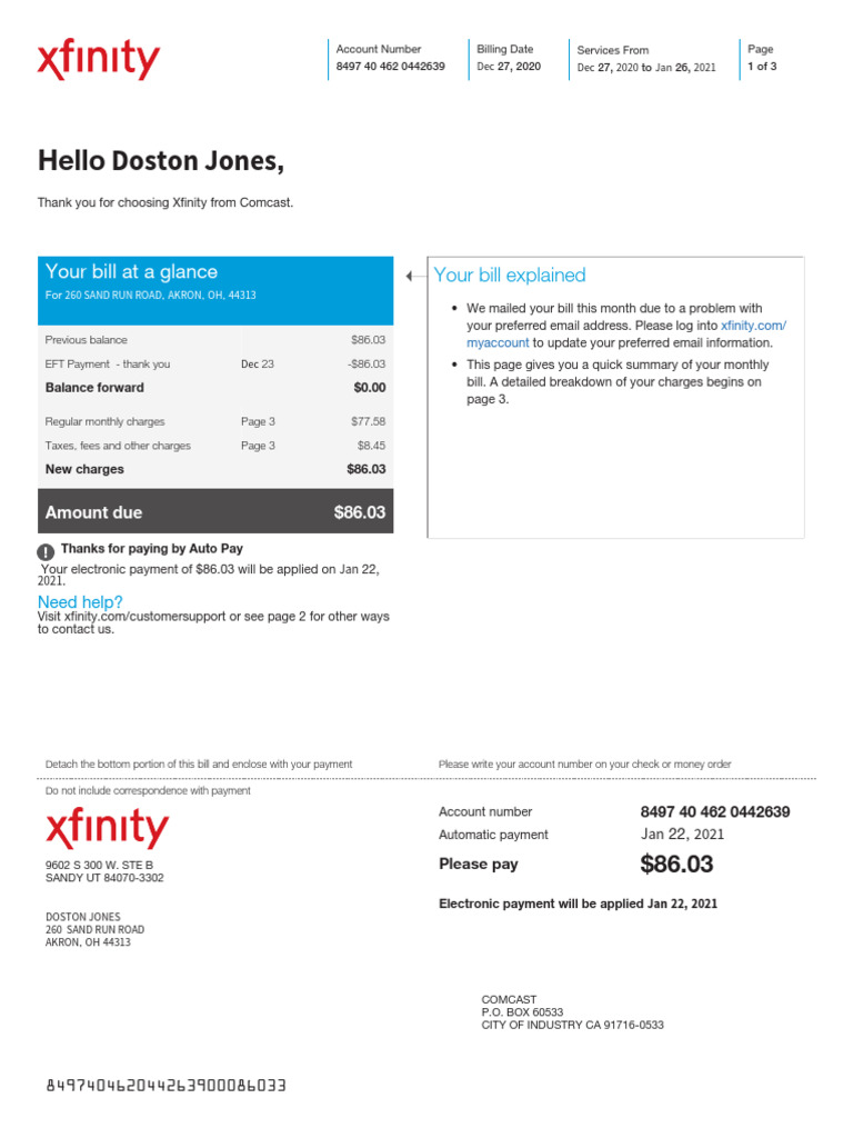 Doston Utility Bill | PDF