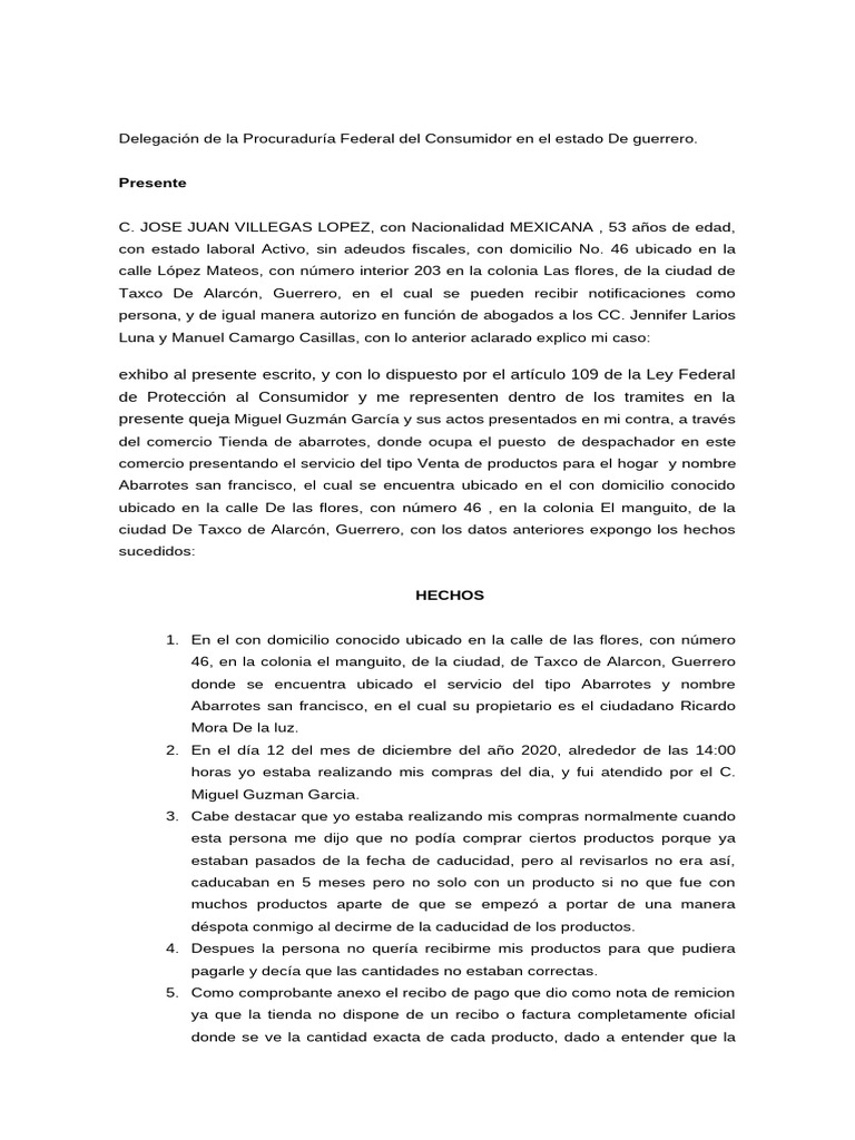 Queja Profeco | PDF