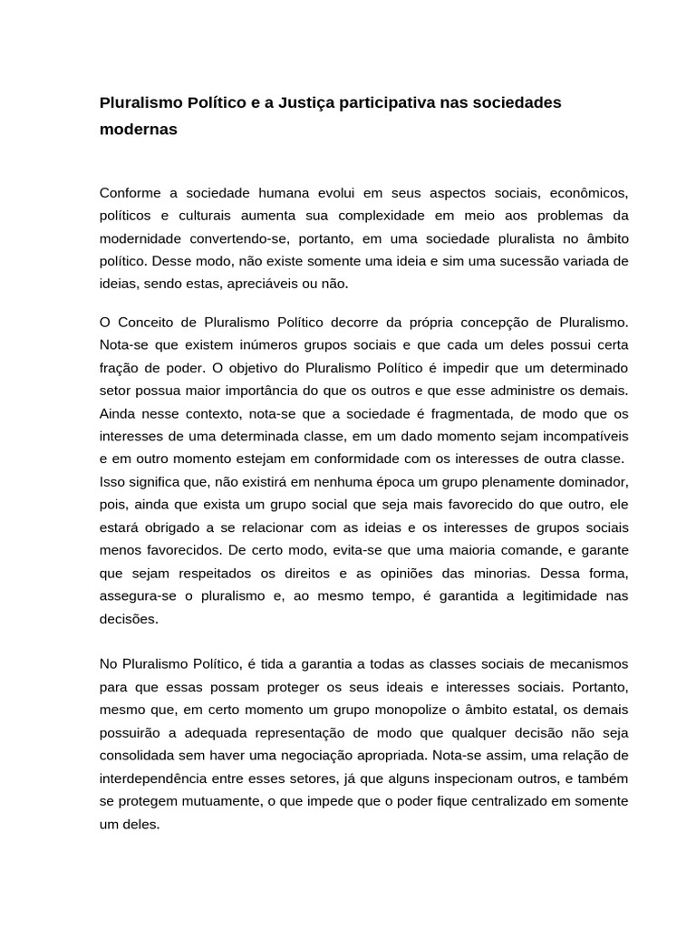 Pluralismo | PDF