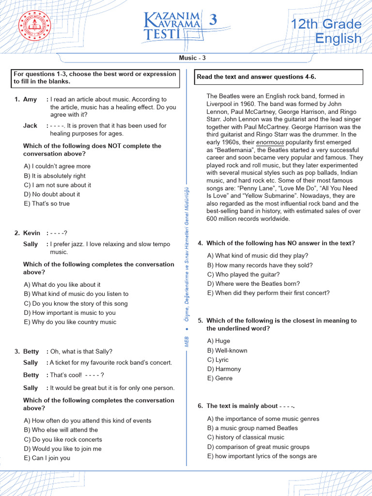 12th Grade English English | PDF