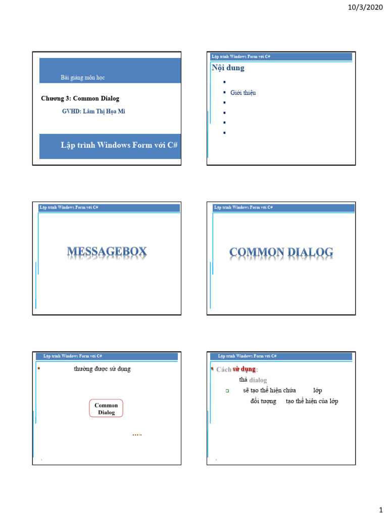 Chuong3 - CommonDialog | PDF