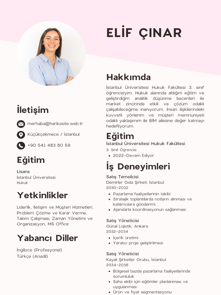 Elif Çinar: Hakkımda | PDF
