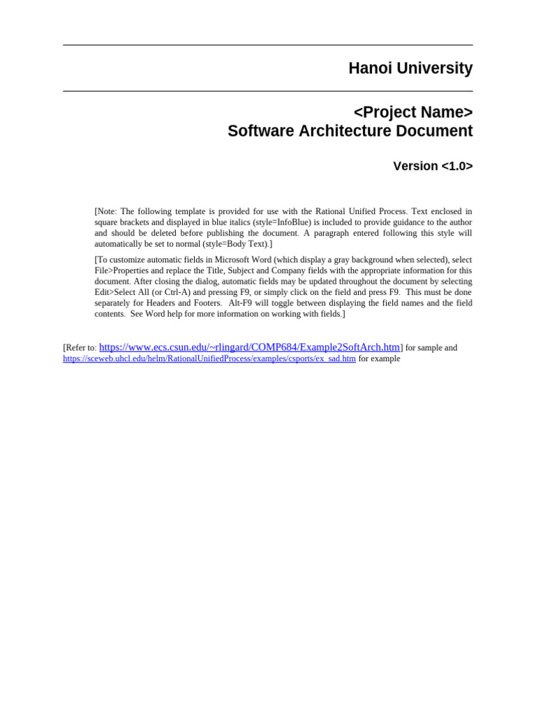 Software Architecture Document | PDF
